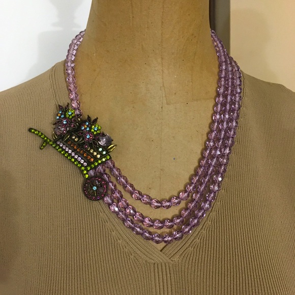 Heidi Daus | Jewelry | Heidi Daus Flower Wagon Glass Tanzanite Reduced ...